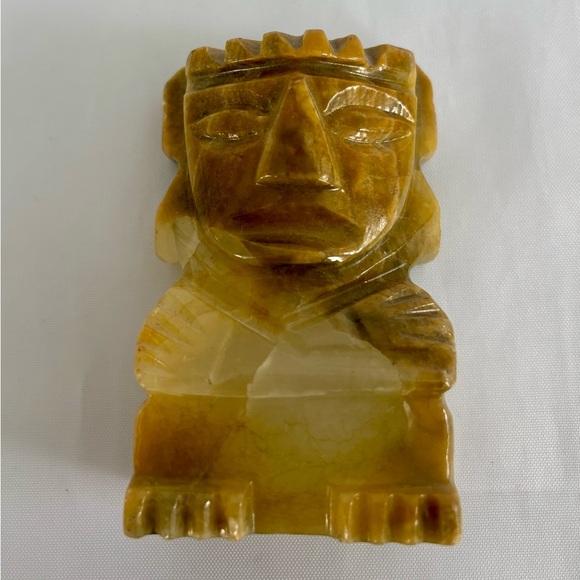 Art | Vintage Carved Stone Green Marble Figure Small 3 Tall Statue ...